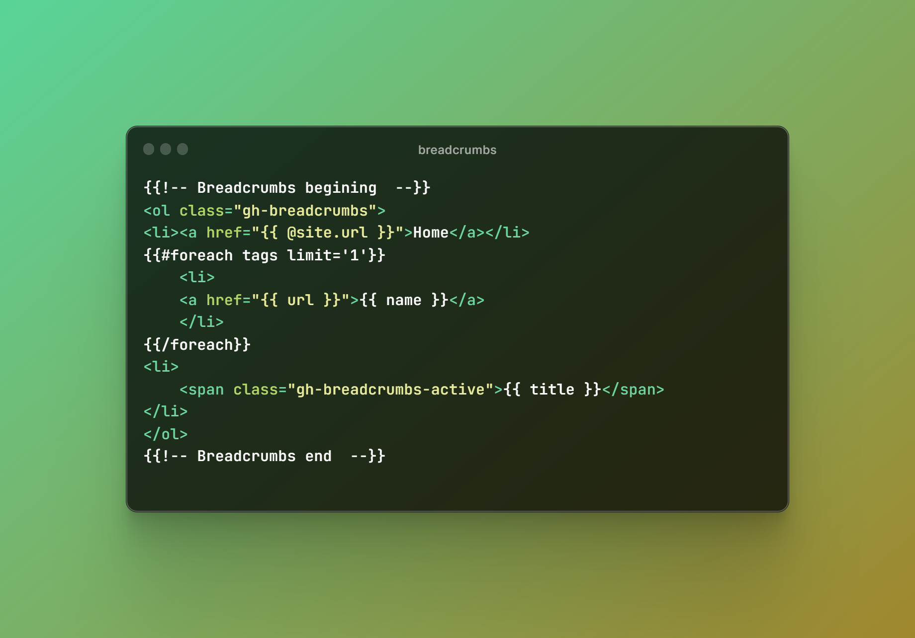 How to Add Breadcrumbs to Your Ghost Website